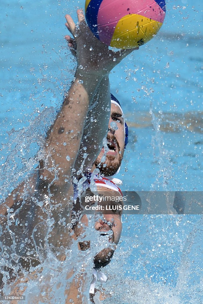 Canada's Jared Mcelroy vies with Croatia's Niksa Dobud during the ... Canada's Jared Mcelroy vies with Croatia's Niksa Dobud during the ...