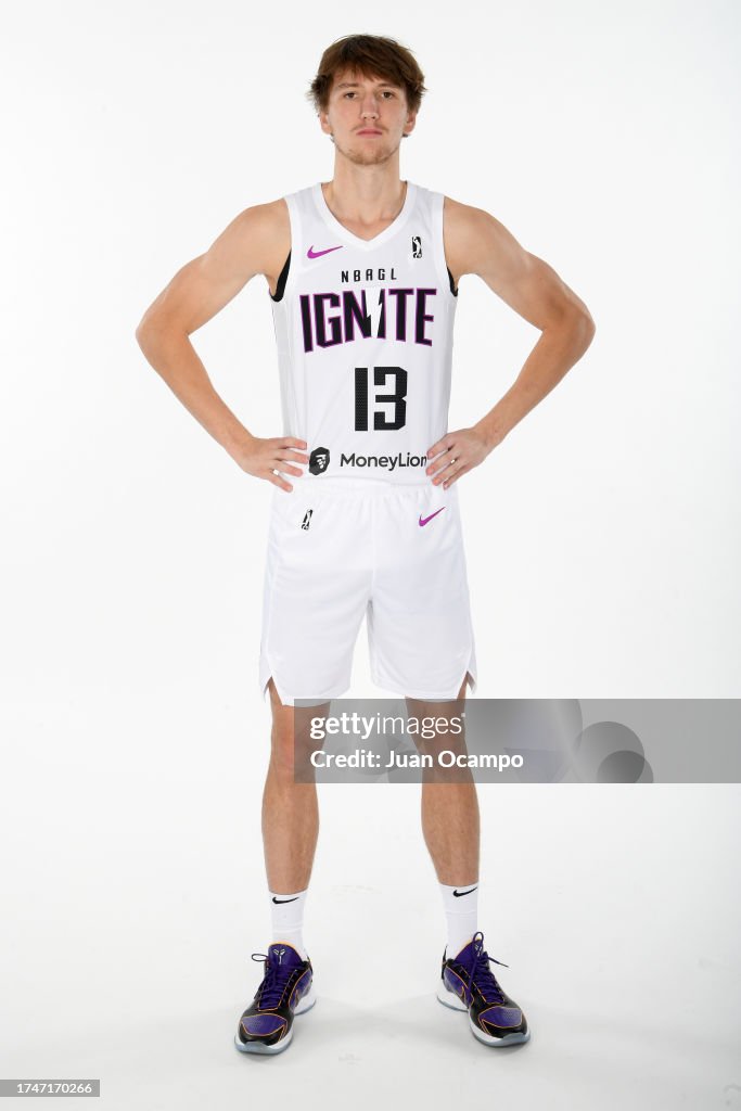 Matas Buzelis Of G League Ignite Poses For A Portrait During 2023 24