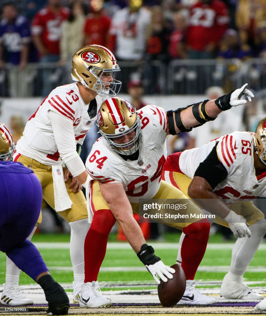 Brock Purdy Of The San Francisco 49ers Lines Up Under Center In The