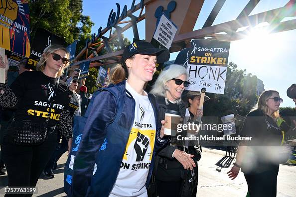 Members of SAG-AFTRA at the SAG-AFTRA Strike at Walt Disney Studios ... Members of SAG-AFTRA at the SAG-AFTRA Strike at Walt Disney Studios ...