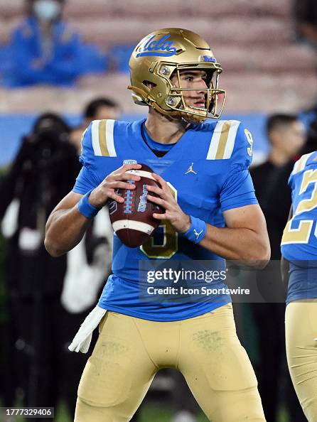Bruins quarterback Collin Schlee back to pass during an NCAA football ... Bruins quarterback Collin Schlee back to pass during an NCAA football ...