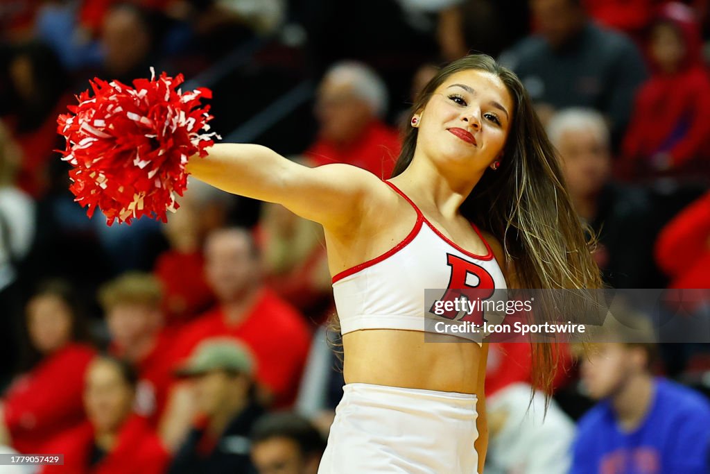 Rutgers Scarlet Knights Cheerleaders Perform During The College News