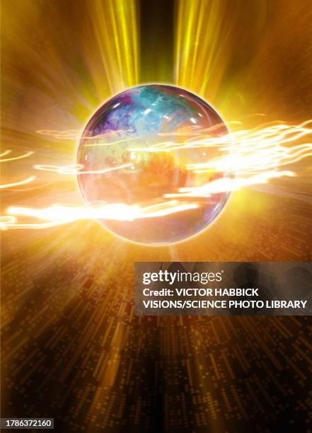 Quantum Computing Conceptual Illustration High Res Vector Graphic