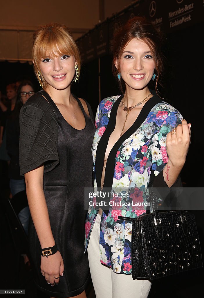 Actors Bella Thorne And Dani Thorne Pose Backstage At The Rebecca