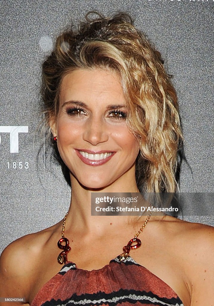 Nicoletta Romanoff Attends Tissot 160th Anniversary At Piazza Vetra
