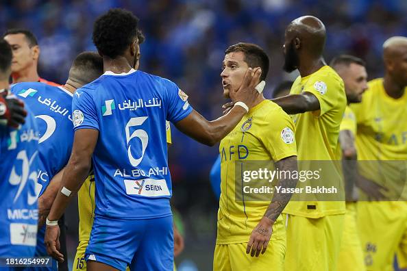 Ali Al Buliahi Of Al Hilal And Otavio Of Al Nassr During The Saudi
