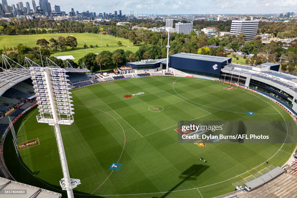A Aerial View Before The 2023 Aflw Grand Final Match Between The