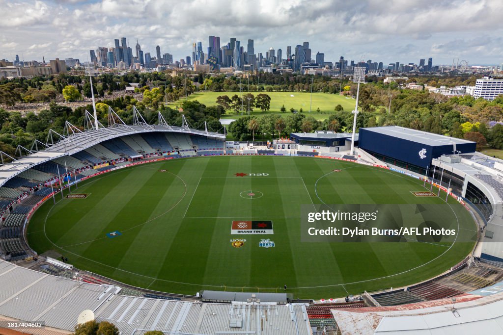 A Aerial View Before The 2023 Aflw Grand Final Match Between The