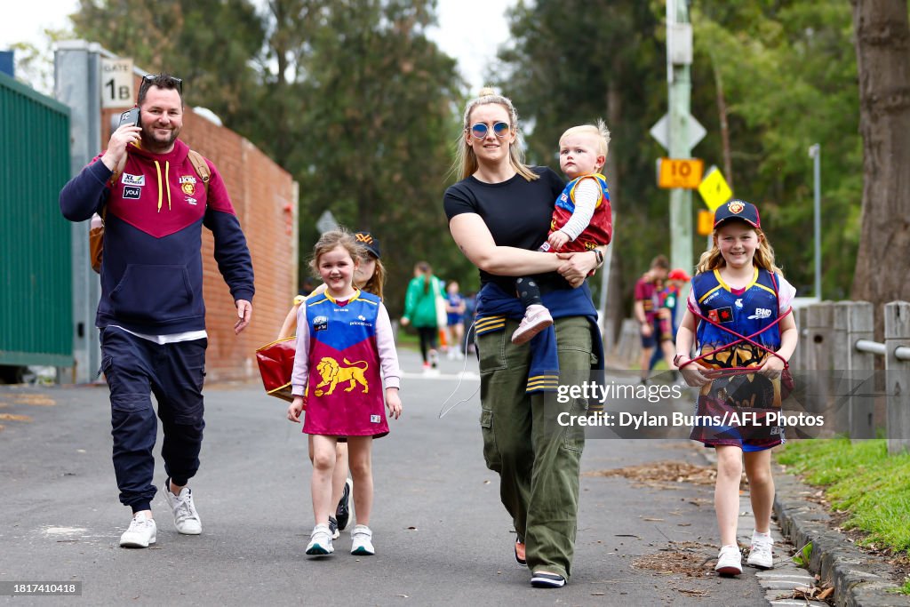Fans Arrive Before The 2023 Aflw Grand Final Match Between The North
