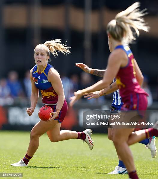 Isabel Dawes Of The Lions In Action During The 2023 Aflw Grand Final