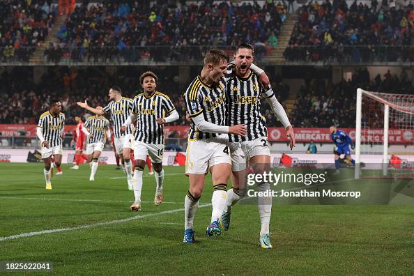 Adrien Rabiot Of Juventus Celebrates With Team Mate Hans Nicloussi