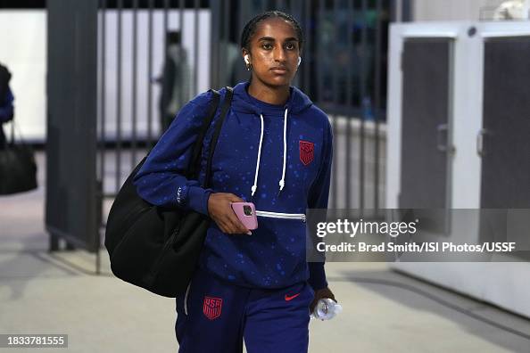 Naomi Girma Of The United States Arrives At The Stadium Prior To