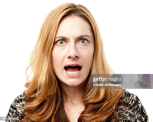 Frustrated Woman White Background Photos And Premium High Res Pictures