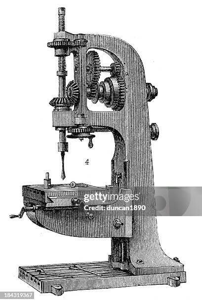 Vertical Drilling Machine High Res Vector Graphic Getty Images