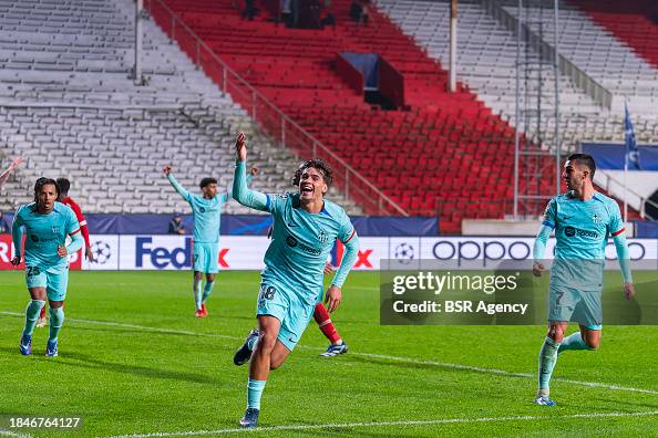 Marc Guiu Of Fc Barcelona Celebrates After Scoring The Teams Second
