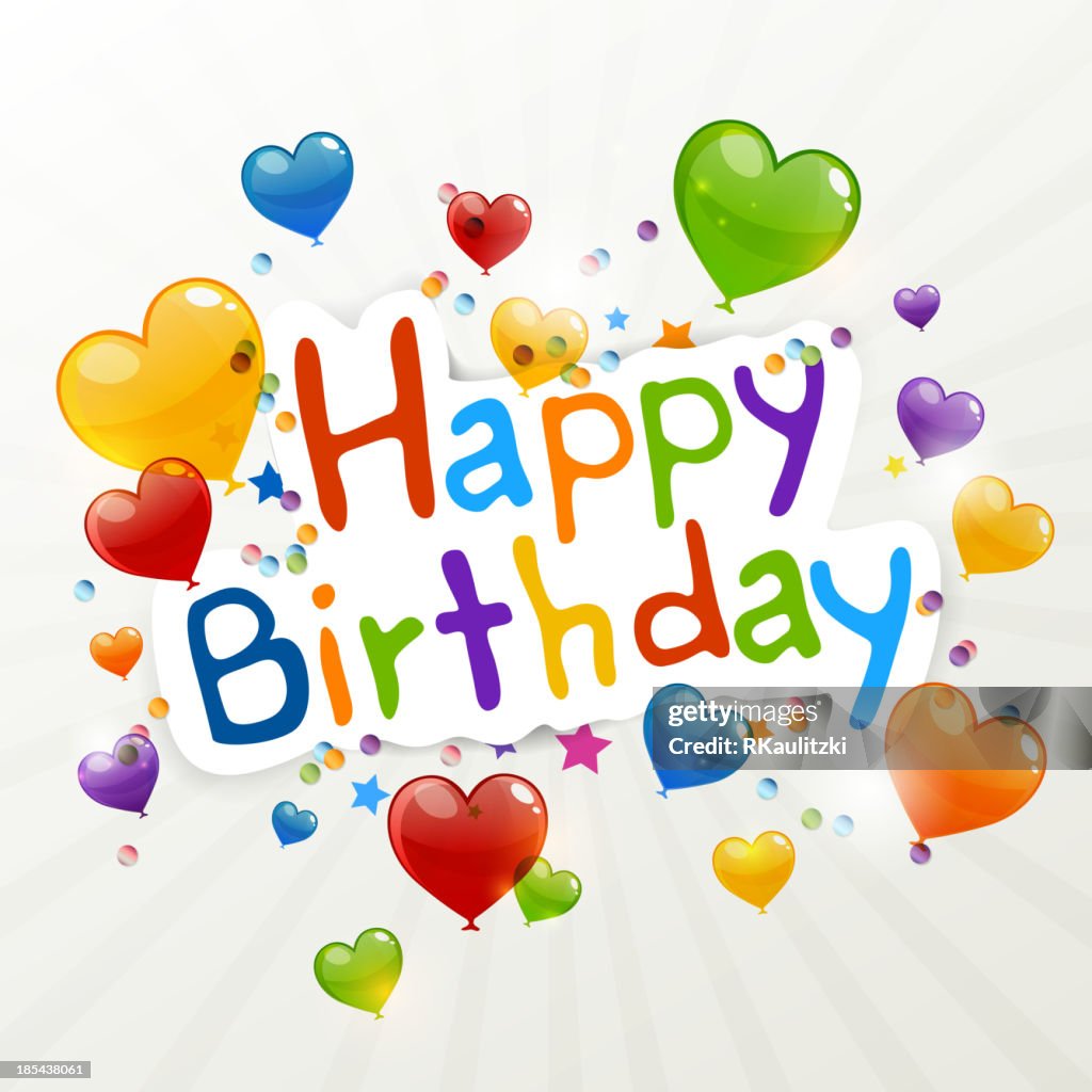 Vecteur Joyeux Anniversaire Carte De Voeux Et Danniversaire
