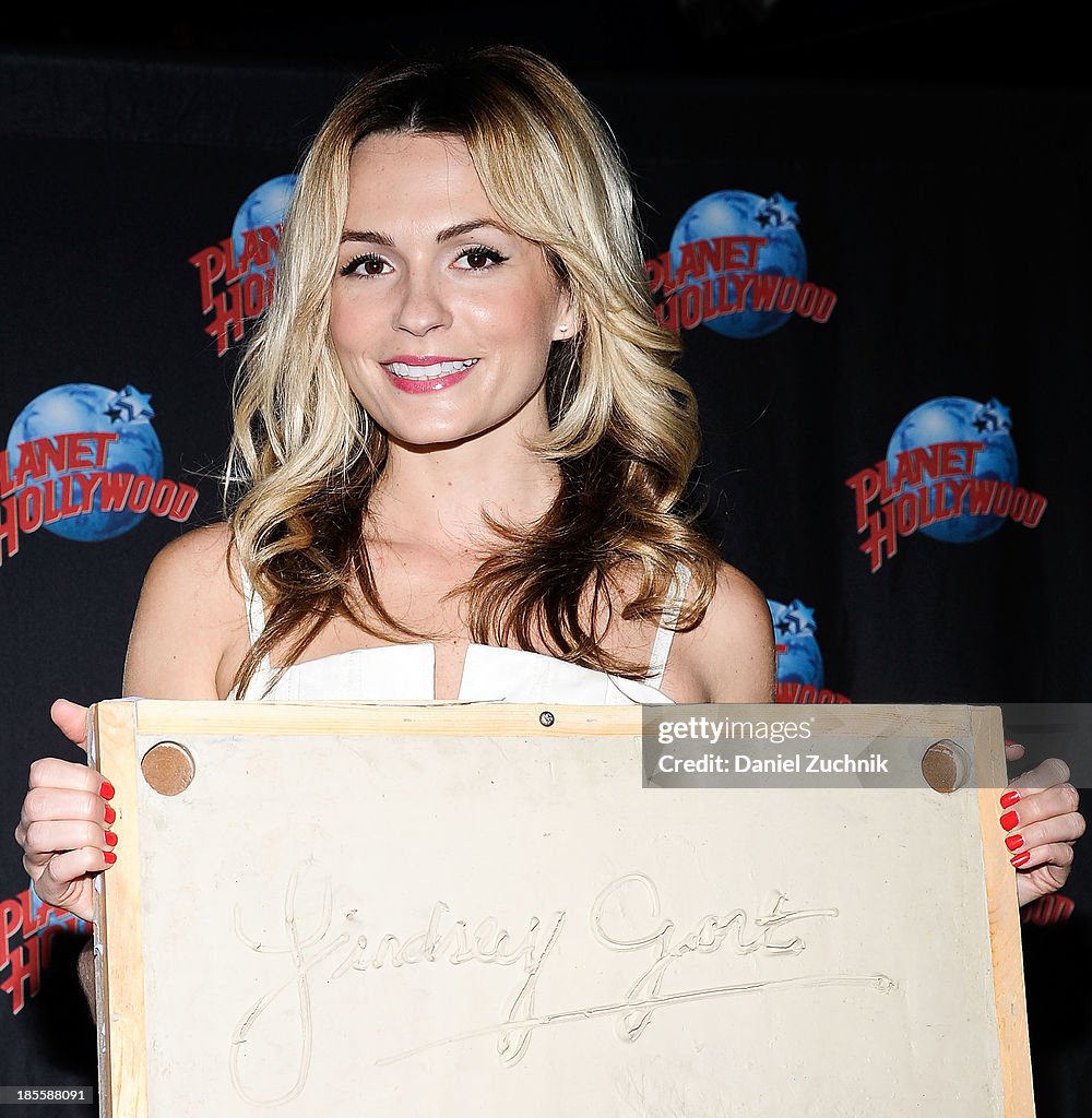 Actress Lindsey Gort Attends Her Handprint Ceremony At Planet News