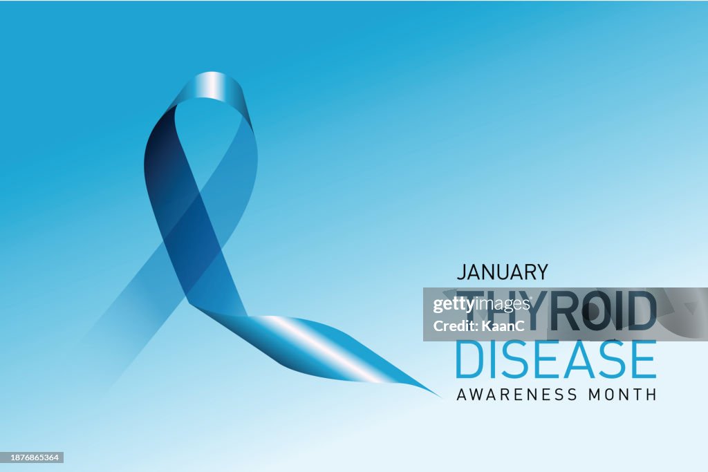 Thyroid Disease Awareness Month Thyroid January Thyroid Disease Vector