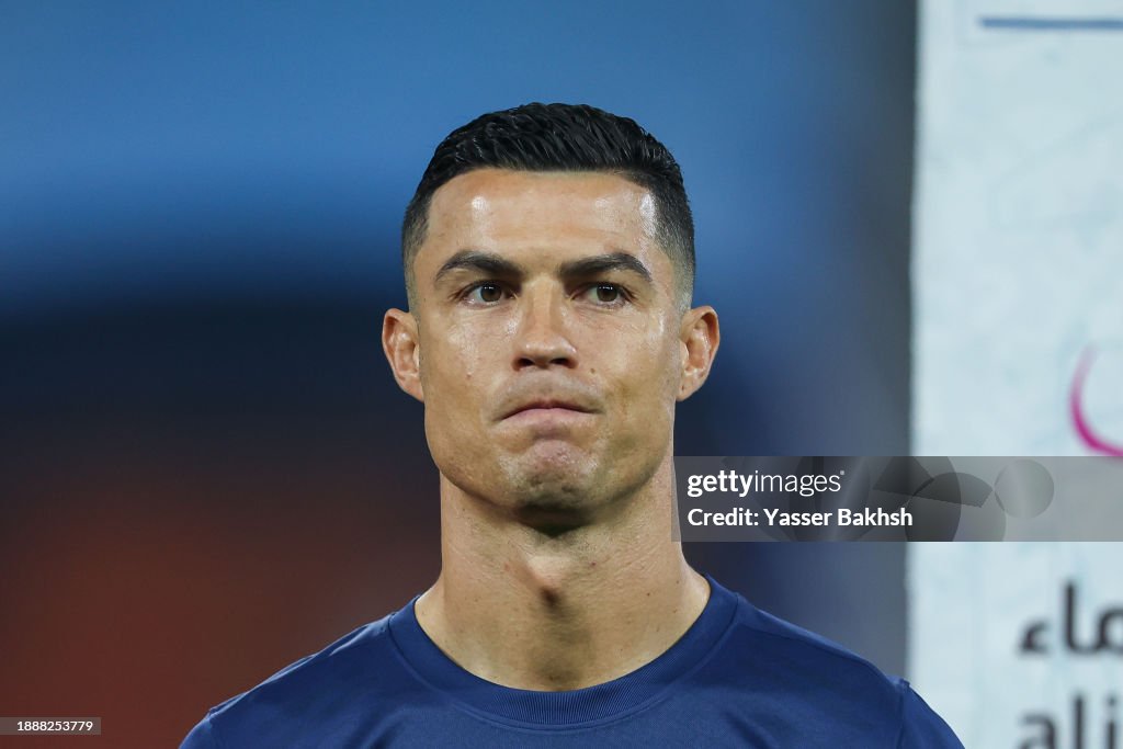 Cristiano Ronaldo Of Al Nassr Looks On Prior The Saudi Pro League