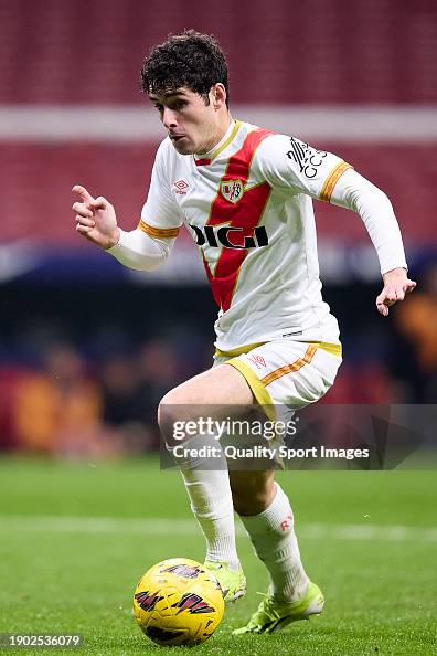 Sergio Camello of Rayo Vallecano runs with the ball during the LaLiga ... Sergio Camello of Rayo Vallecano runs with the ball during the LaLiga ...