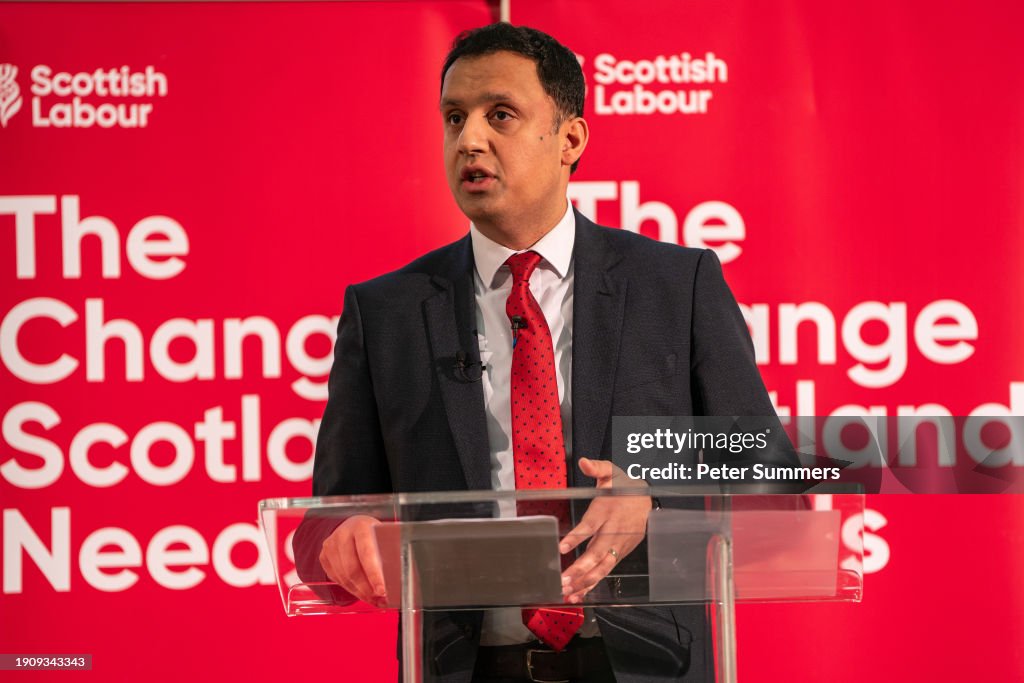 Anas Sarwar Leader Of The Scottish Labour Party Is Seen Giving A