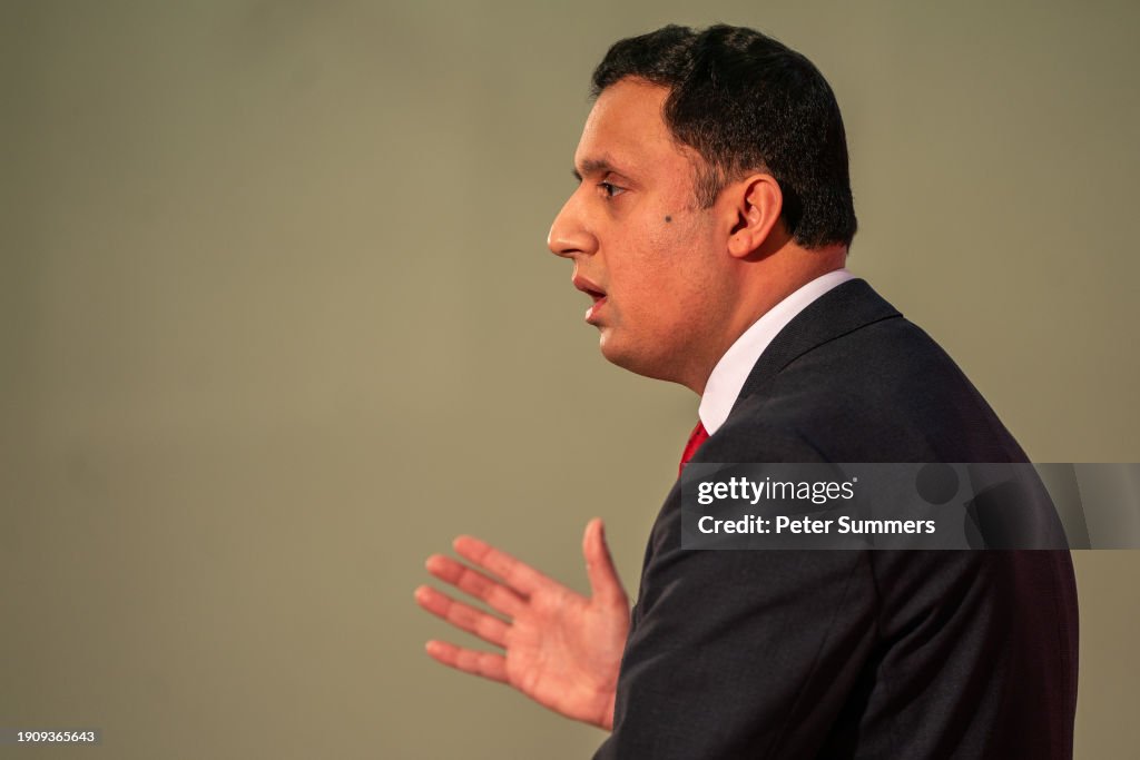 Anas Sarwar Leader Of The Scottish Labour Party Is Seen Giving A