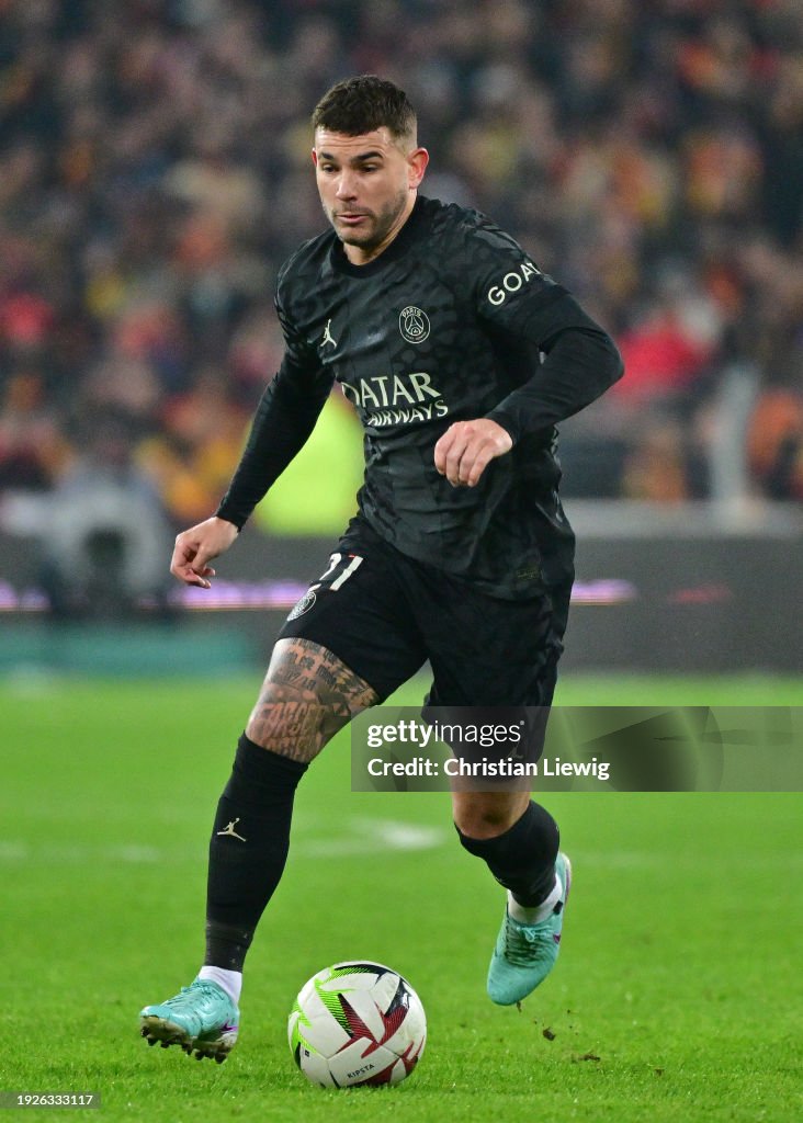 Lucas Hernandez Of Paris Saint Germain In Action During The Ligue 1