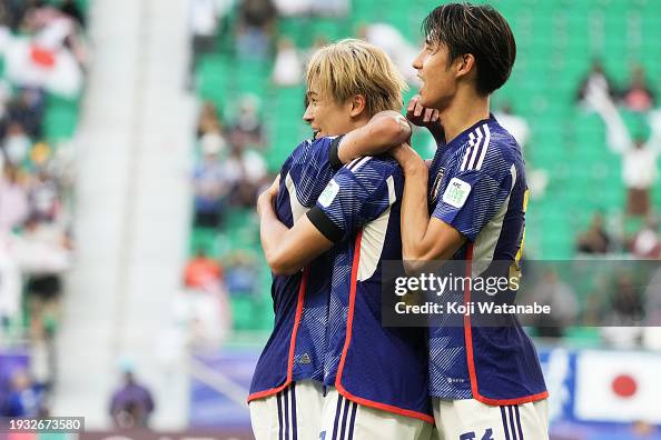 Keito Nakamura Of Japan Celebrates After Scoring The Teams Third