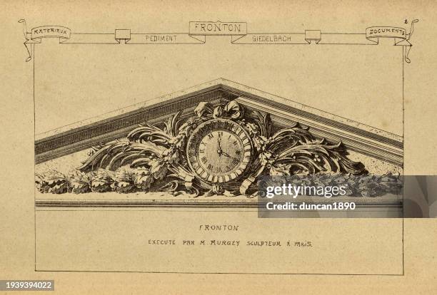 Architectural Pediment With Clock History Of Architecture Decoration ... Architectural Pediment With Clock History Of Architecture Decoration ...