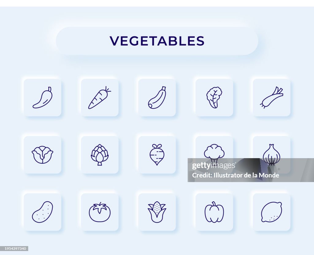 Vegetable Line Icons High-Res Vector Graphic - Getty Images Vegetable Line Icons High-Res Vector Graphic - Getty Images