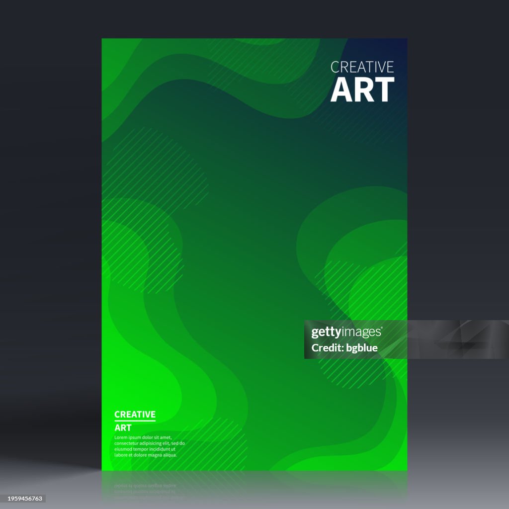 Brochure Template Layout Green Cover Design Business Annual Report
