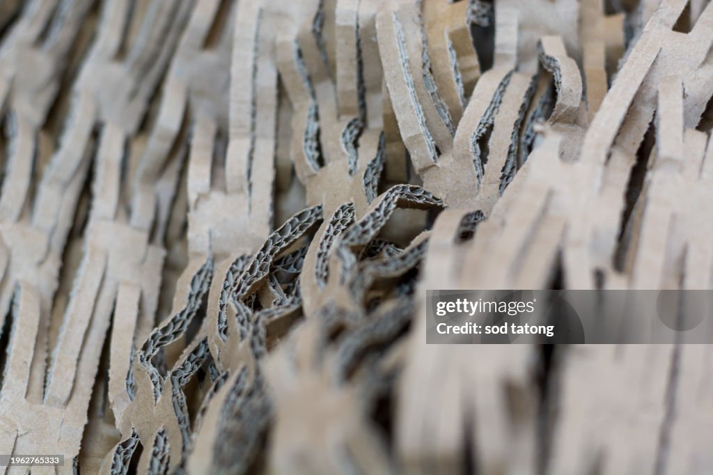 Cross Section Of Cardboard Corrugated Pattern As Baskground And Texture