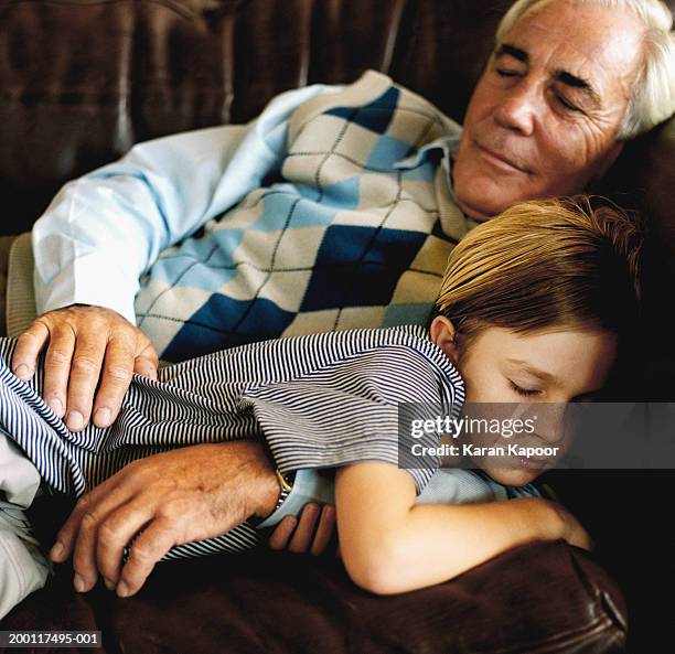 Grandpa Sleeping On Couch Stock Fotos Und Bilder Getty Images