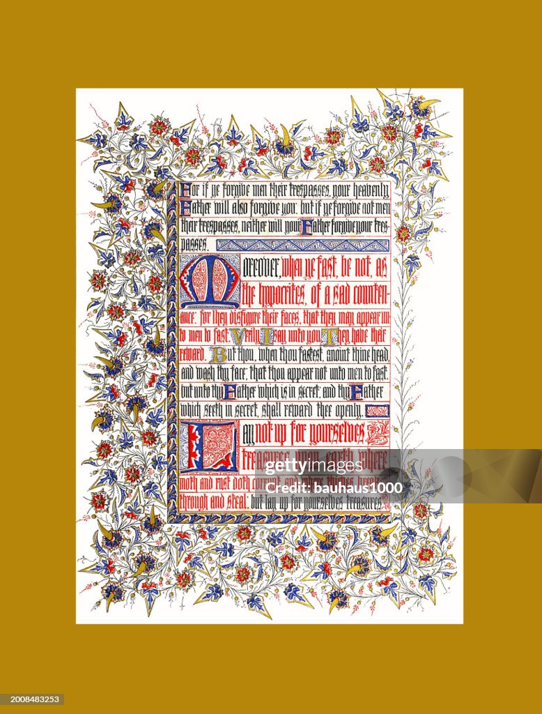 Sermon On The Mount Bible Verses On Gold High Res Vector Graphic
