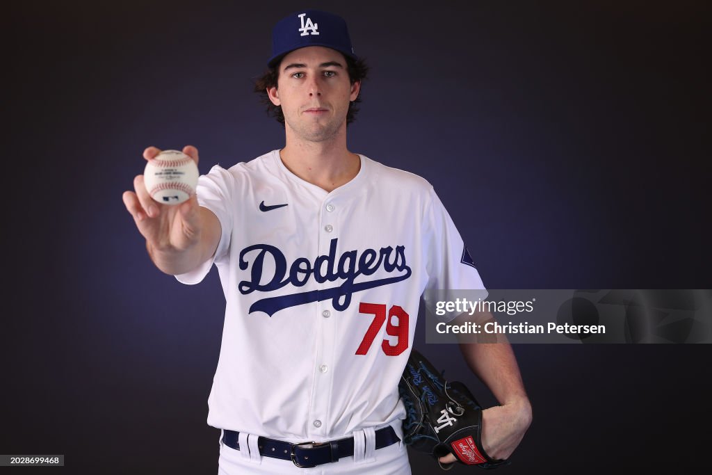 Nick Frasso Of The Los Angeles Dodgers Poses For A Portrait During