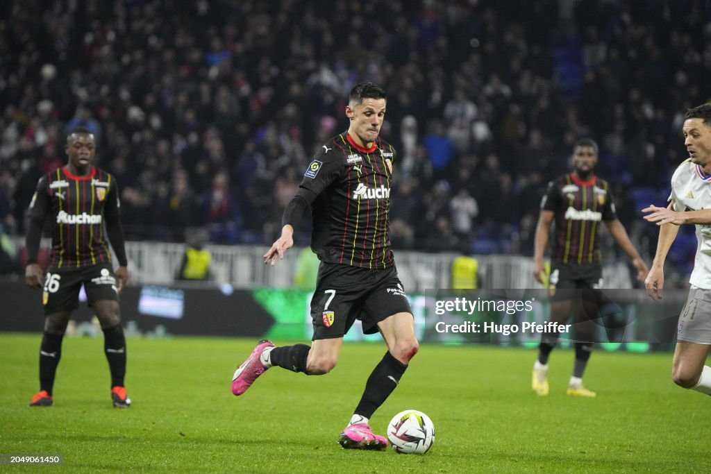 Florian Sotoca Of Lens During The Ligue 1 Uber Eats Match Between