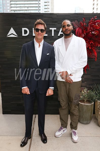 Tom Brady and Carmelo Anthony attend the Delta Air Lines Dinner at ... Tom Brady and Carmelo Anthony attend the Delta Air Lines Dinner at ...