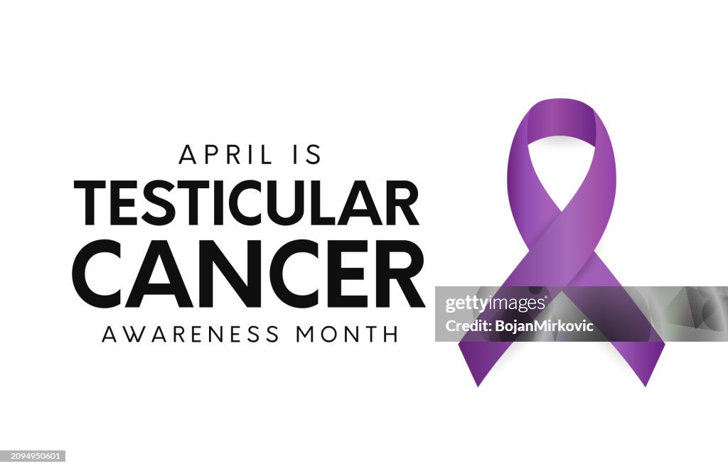 Testicular Cancer Awareness Month Card April Vector High Res Vector
