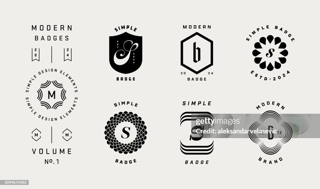 Modern Simple Badges High-Res Vector Graphic - Getty Images Modern Simple Badges High-Res Vector Graphic - Getty Images
