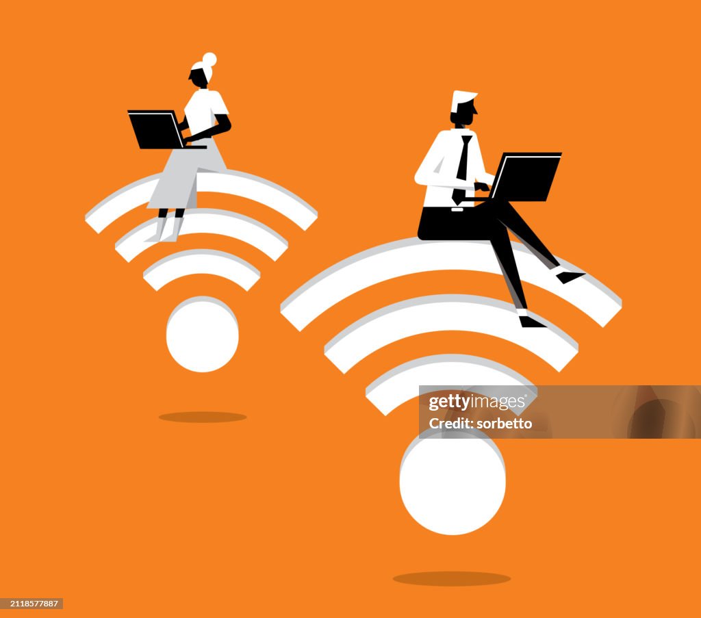 Business People Computer Network High-Res Vector Graphic - Getty Images Business People Computer Network High-Res Vector Graphic - Getty Images