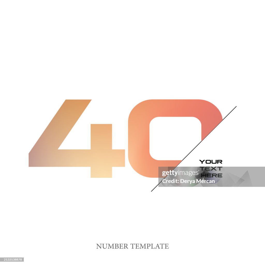 Number 40 Stock Illustration Number Template Design Vector Illustration ... Number 40 Stock Illustration Number Template Design Vector Illustration ...
