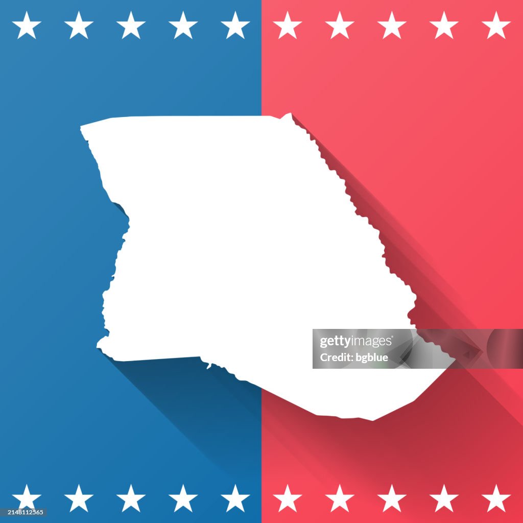 Bladen County North Carolina Map On Blue And Red Background High Res Vector Graphic Getty Images