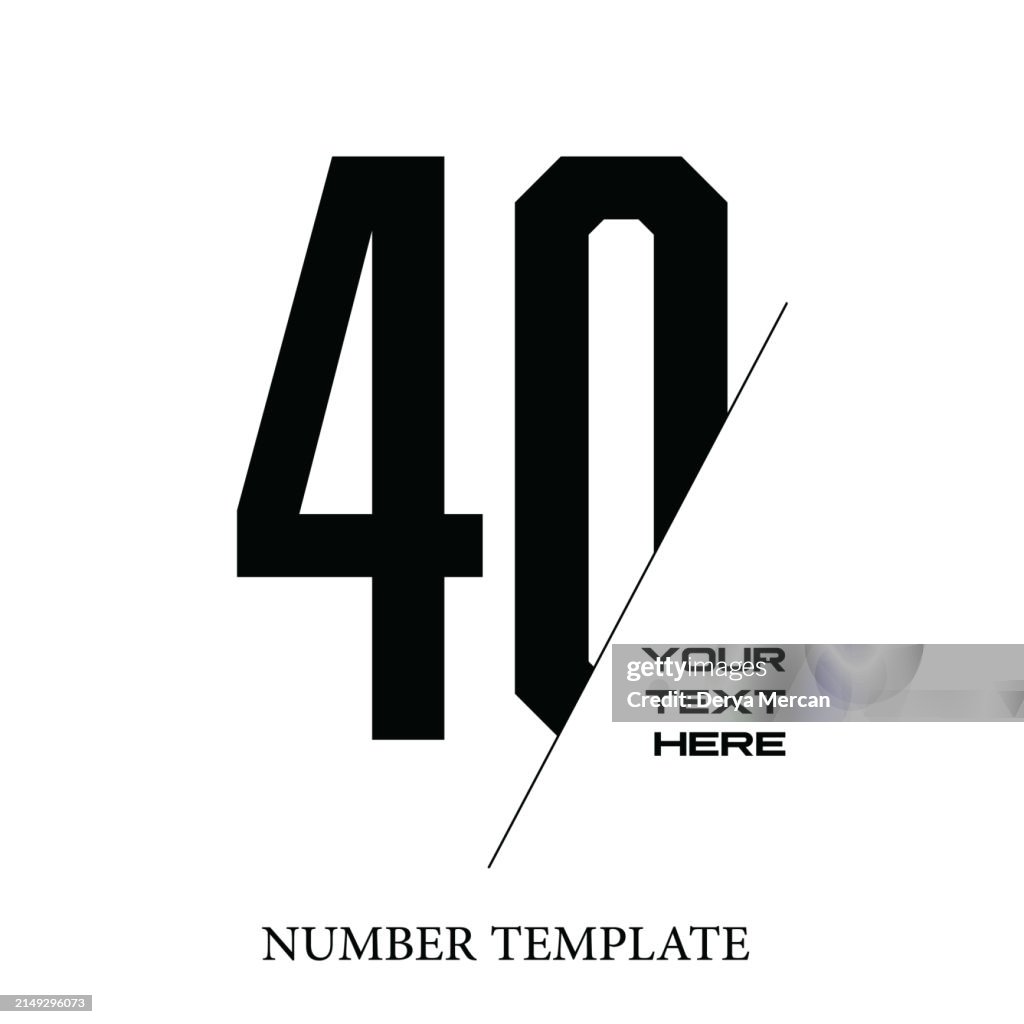Number 40 Stock Illustration Number Template Design Vector Illustration ... Number 40 Stock Illustration Number Template Design Vector Illustration ...