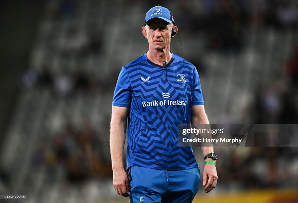 Cape Town , South Africa - 27 April 2024; Leinster head coach Leo ... Cape Town , South Africa - 27 April 2024; Leinster head coach Leo ...