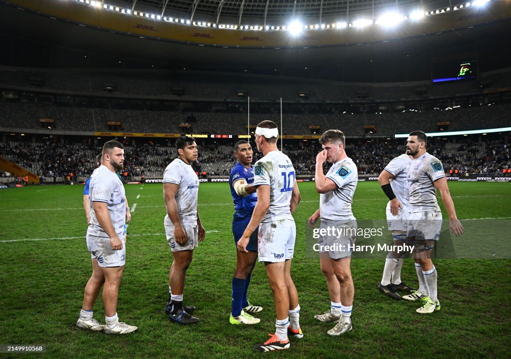 Cape Town , South Africa - 27 April 2024; Leinster players, from ... Cape Town , South Africa - 27 April 2024; Leinster players, from ...