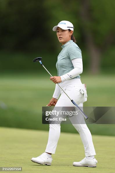 Jiwon Jeon of South Korea reacts on the 17th green during the first ... Jiwon Jeon of South Korea reacts on the 17th green during the first ...
