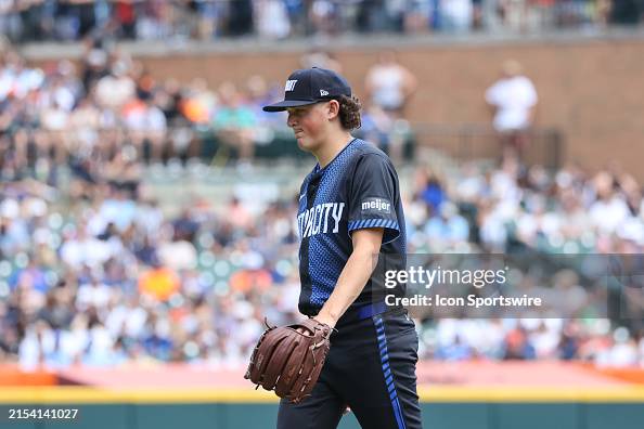 Detroit Tigers Starting Pitcher Reese Olson Walks To The Dugout After