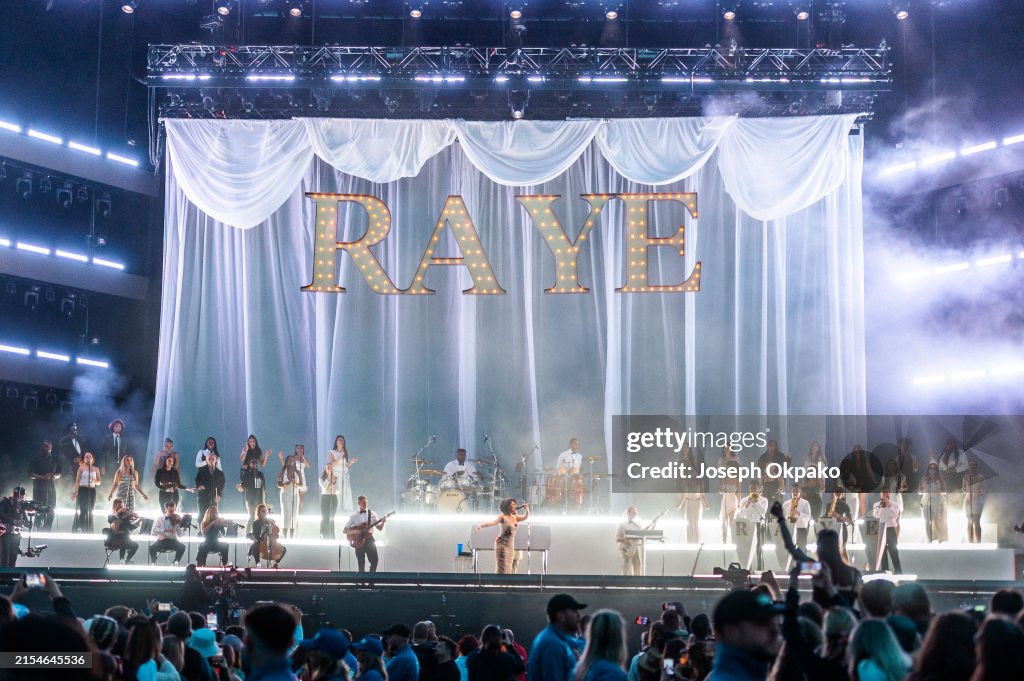 Raye Performs At Bbc Radio 1s Big Weekend 2024 At May 25 2024 In