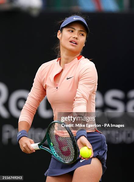 Emma Raducanu Serving Against Daria Snigur On Day Four Of The