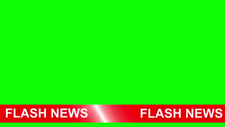 Scrolling flash news text motion graphics with green screen background ... Scrolling flash news text motion graphics with green screen background ...